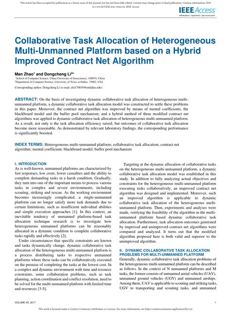 Pdf Collaborative Task Allocation Of Heterogeneous Multi Unmanned Platform Based On A Hybrid