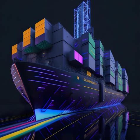 Premium AI Image A Container Ship With The Word Calibre On The Side