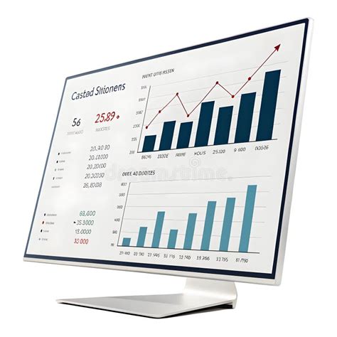Increase Analytics Graph Isolated On White Background Stock
