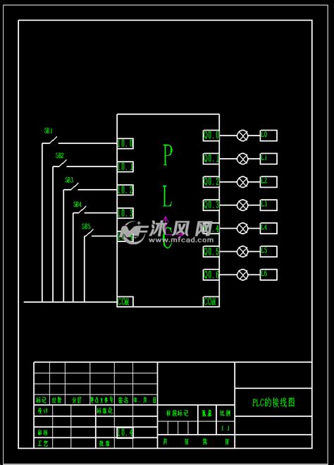 plc交通灯外部接线图 千图网
