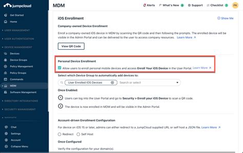 Configure Account Driven Enrollment Jumpcloud