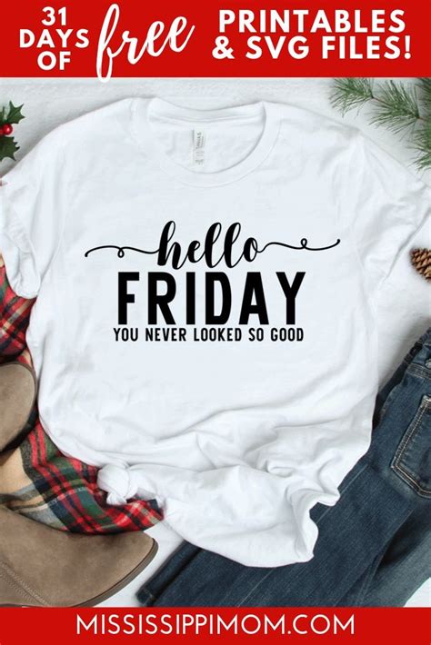 Get Your Free Hello Friday Svg