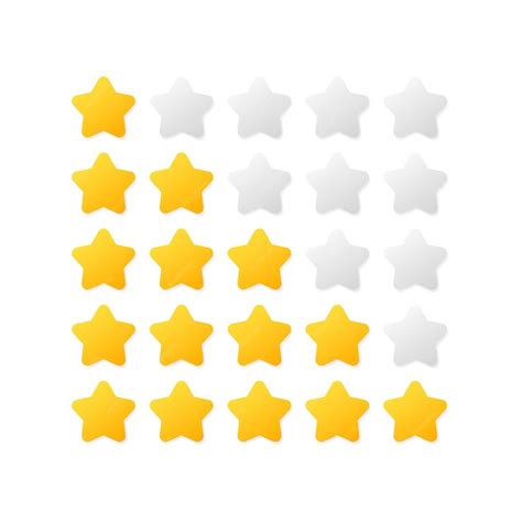 Premium Vector | Rating flat yellow rating stars vector icons