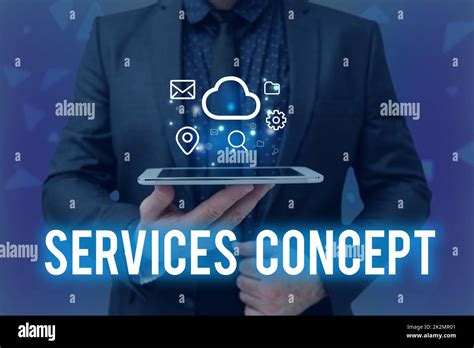 sign displaying services concept business concept mediate between