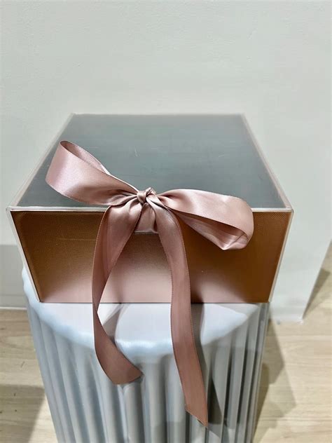 Acrylic Rectangular Box With Ribbon Hobbies And Toys Stationery And Craft Handmade Craft On Carousell