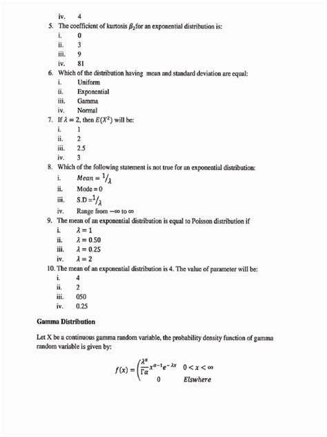 Gamma Dist Pdf