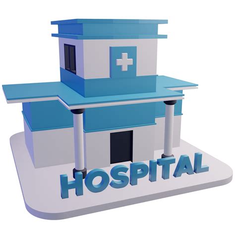 Objeto Aislado Del Edificio Del Hospital D Con Renderizado De Alta Calidad PNG