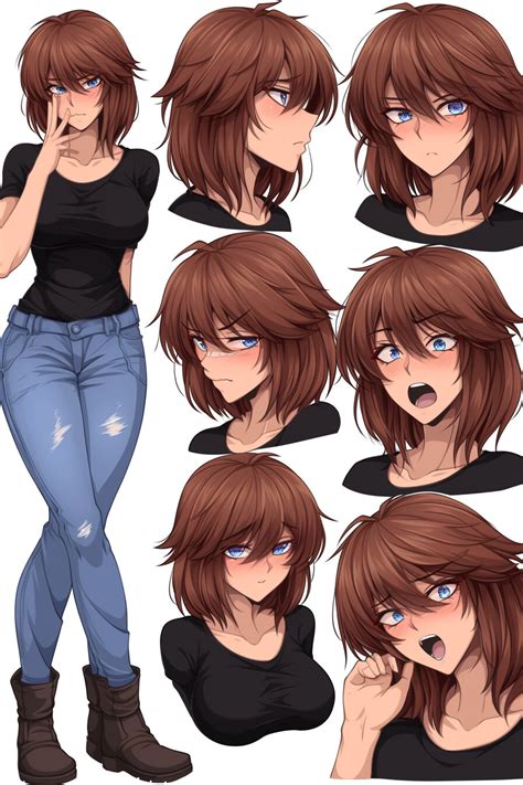 Artstation 390 Anime Female Character Sheet Reference4k Artworks