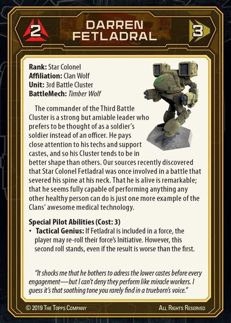 How Do We Use Pilot Cards See Body Text Rbattletech