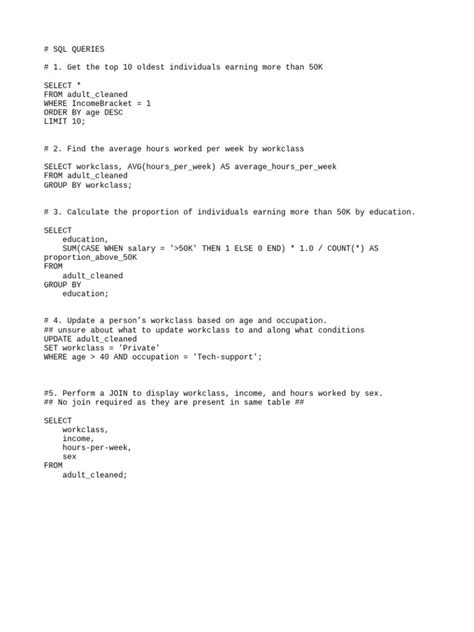 sql queries pdf