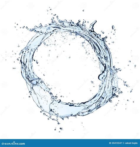 Water Splash Ring On White Background Stock Image Image Of Flow