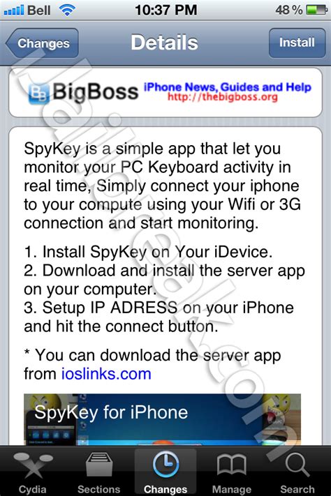 SpyKey Cydia App A Keylogger That Reports PC Activity To IPhone IPad