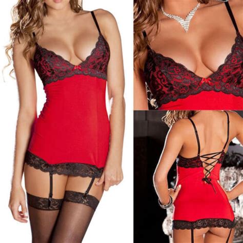 Size Xl Women Sexy Red G String Lace Underwear Nightwear Lingerie