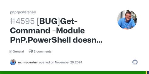 Bug Get Command Module Pnppowershell Doesnt Return Anything · Pnp