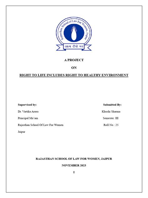 A Project On Consitutional Law Pdf Environmental Protection Pollution