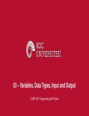 Variables Data Types Input And Output Pdf Variables Data Types Input And Output COMP