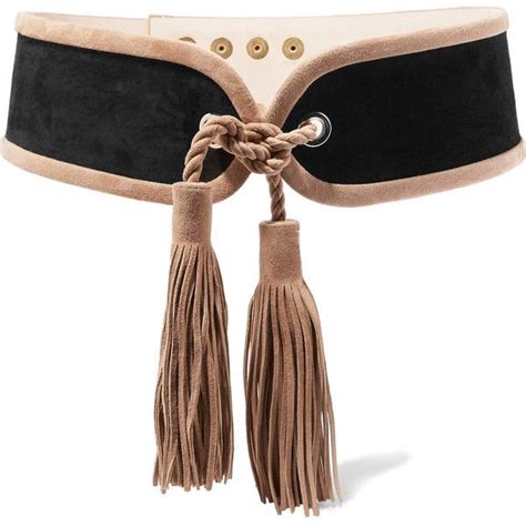 Balmain Tassel Trimmed Suede Waist Belt 875 Liked On Polyvore