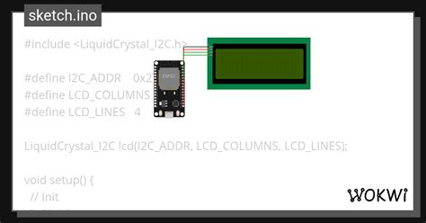 lcd i2c 20x4 copy wokwi esp32 stm32 arduino simulator