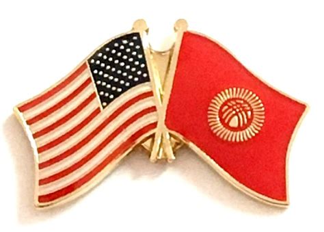 Kyrgyzstan Flag Friendship Lapel Pins World Flag Friendship Lapel Pin
