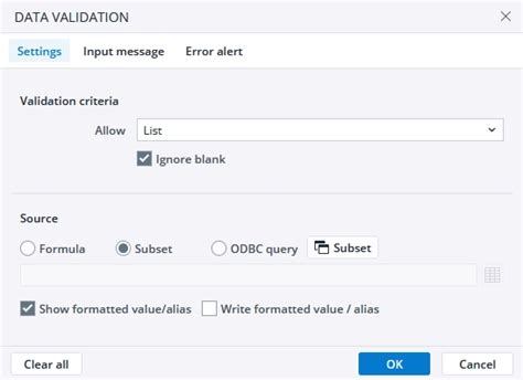 Data Validation