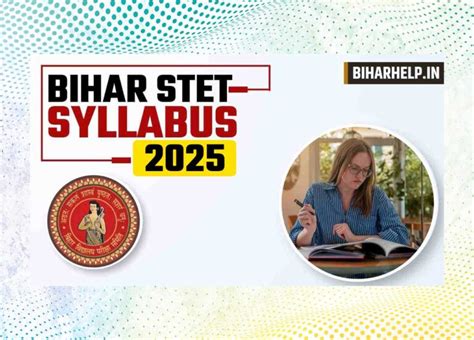 Bihar Stet Syllabus 2025 Pdf Download Bseb Stet Paper 1 And Paper 2