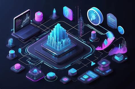 Premium Photo Isometric Digital Technology Web Banner Big Data