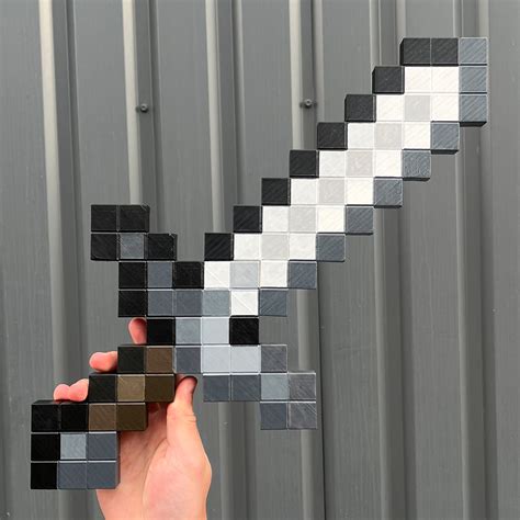 3d File Iron Sword Minecraft Replica Prop 🗡️ ・3d Printable Model To