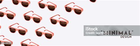 벡터 안경 3d 디자인 오브젝트 사실적인 선글라스 패턴 흰색 배경 해변에 대한 스톡 벡터 아트 및 기타 이미지 해변 0명 3d 안경 Istock