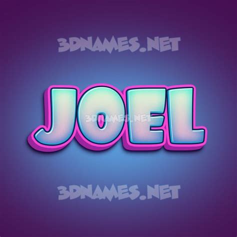 Preview Of Phat Purple 3d Name For Joel