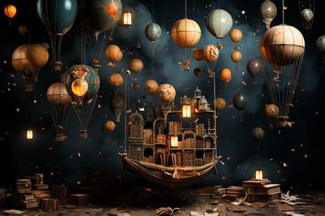 Premium Photo Open Flying Old Books