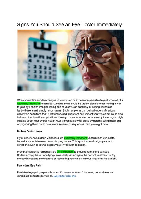 Pdf Signs You Should See An Eye Doctor Pdf Document