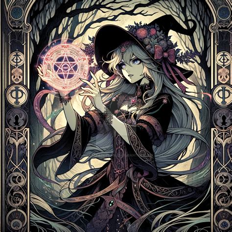 Anime Witch Adoptable Character Ai Art 7 By Aicraftadoptables On