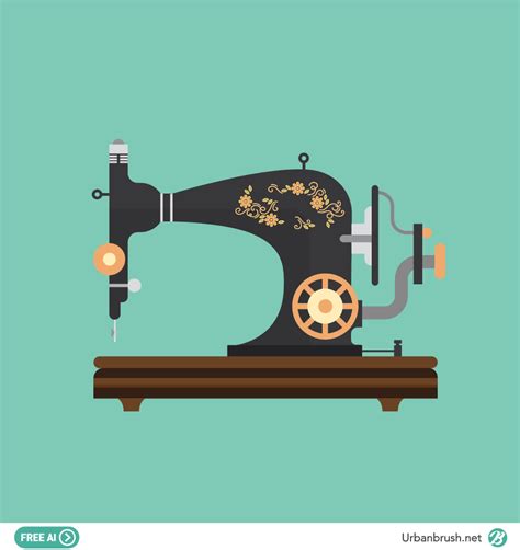 재봉틀 일러스트 Ai 무료다운로드 Free Sewing Vector Urbanbrush