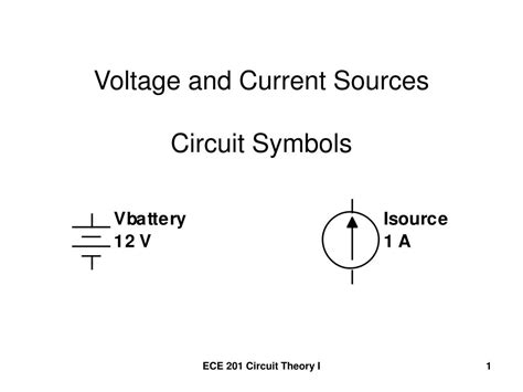 Ppt Voltage And Current Sources Circuit Symbols Powerpoint