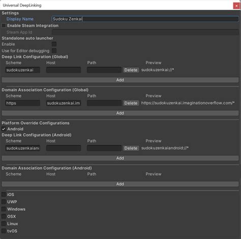 Getting Started Universal Deeplinking