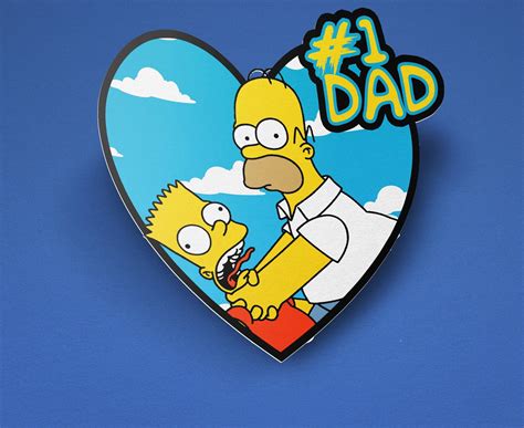 Simpsons Homer Choking Bart 1 Dad Weatherproof Glossy Vinyl Etsy