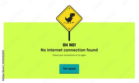 No Internet Connection Icon Dinosaur