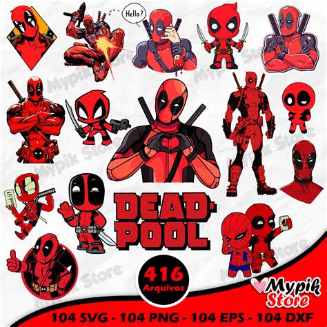 Pack Digital Deadpool Vetorizado Svg Png Eps Baixar Agora