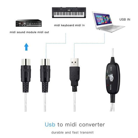 2 Meter Usb Ind Midi Interface Kabel 5 Pin Midi Ti Grandado