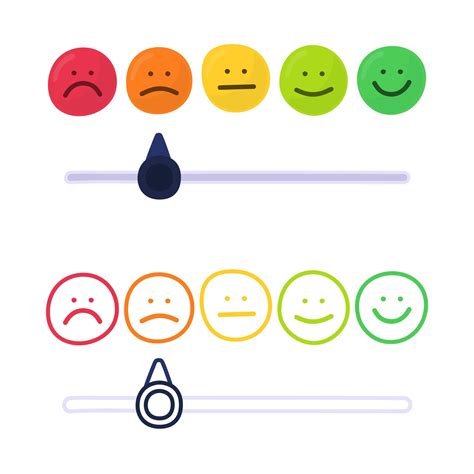 Rétroaction Ou échelle De Notation Avec Des Sourires Représentant
