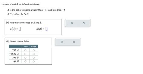 Solved Let Sets A And B Be Defined As Follows A Is The Set Chegg