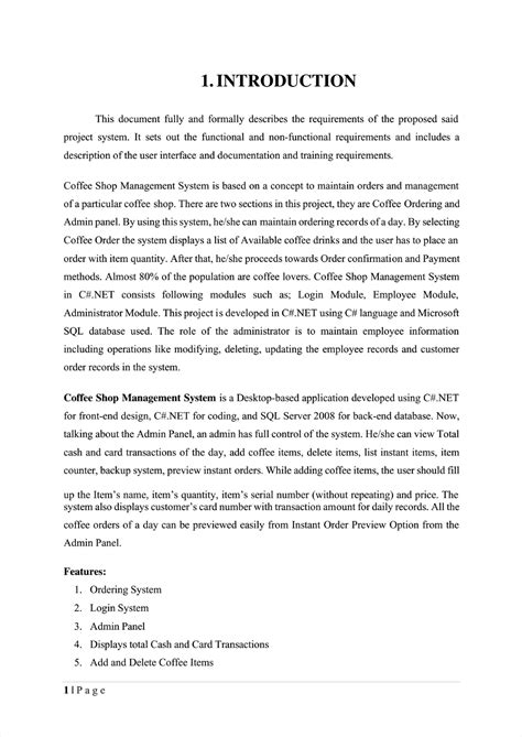 PDF Coffee Shop Management System C Computer Science Studocu