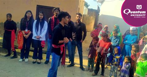 Students Of Quantum University Played Nukkad Natak On Radiation