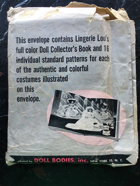 Vintage 1950s Lingerie Lou Dolls 16 Unused Patterns Etsy