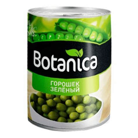 Горошек зеленый в/с 425мл 400г/240г Botanica