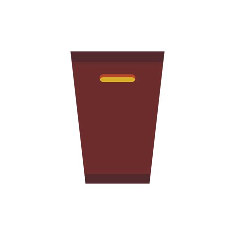 Brown Trash Bin Icon Flat Style Vector Art At Vecteezy