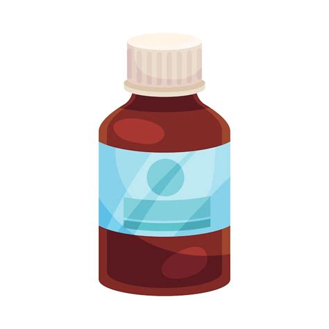 Bouteille En Verre Brun Avec Une Illustration Vectorielle De Bouchon