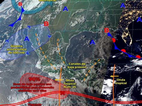 Clima México hoy 4 de septiembre de 2023 Onda tropical y monzón
