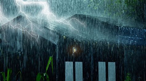 Sleep Instantly In 3 Minutes With Heavy Pouring Rain And Powerful Thunder
