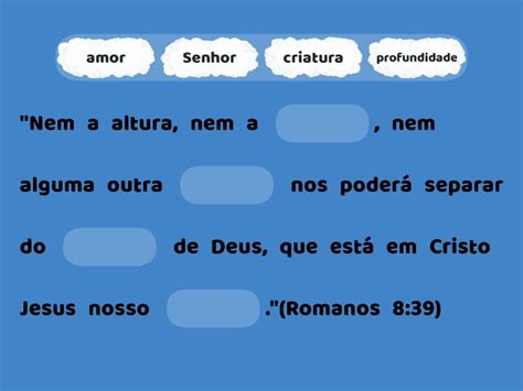 O Amor De Deus Missing Word